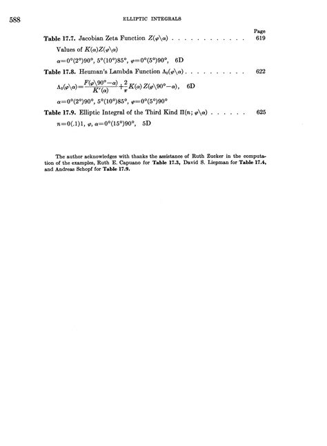 Handbook Of Mathematical Functions With Formulas Graphs And Mathematical Tables Page 588