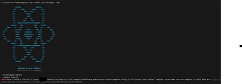 npx로 react native 프로젝트 생성 시 template 오류 발생 해결 방법