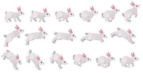 Premium Vector Rabbit Animation Bunny Jump Or Animated Running Motion Cycle For 2d Game Speed