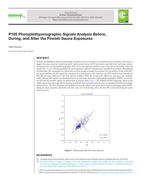 Pdf P105 Photoplethysmographic Signals Analysis Before During And