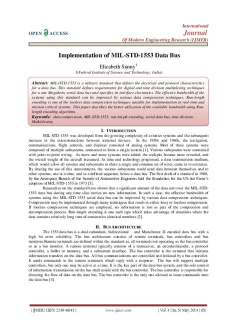 pdf implementation of mil std 1553 data bus