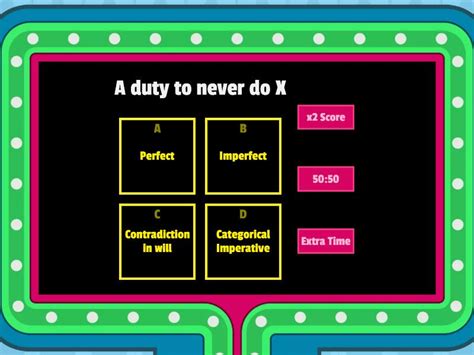 Key Word Revision Gameshow Quiz
