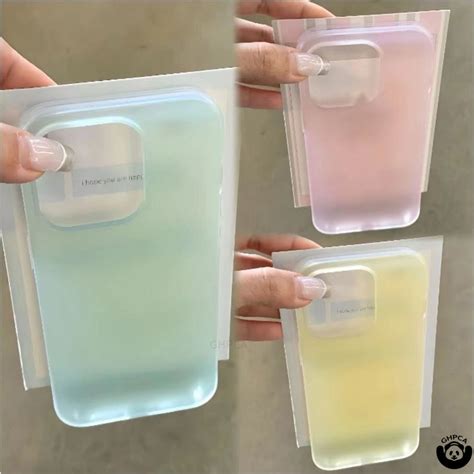 Capa De Celular Transparente Fosca Com Gradiente Avançado Para iPhone Pro Max PC