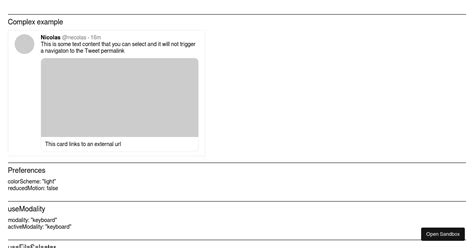 react gui preview forked codesandbox