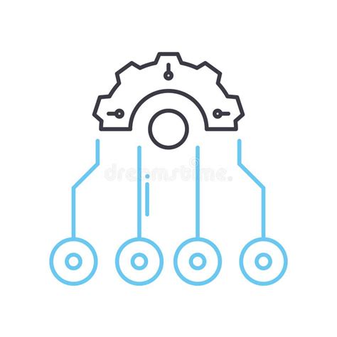 Planning System Line Icon Outline Symbol Vector Illustration Concept