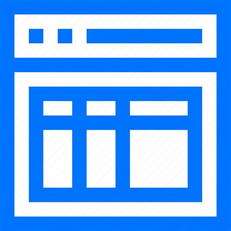 browser flowchart layout sheet table website wireframe icon