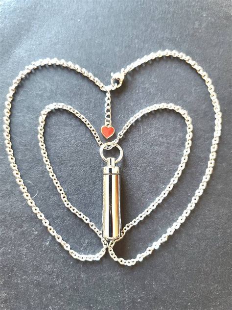 N055 9P The Secret Chastity Padlock Key Necklace This Is A Working Chastity Key Hidden In A SS