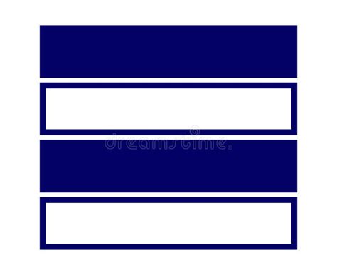 Rectangle Geometric Outline And Shape Collection Blue Symbol Stock Vector Illustration Of