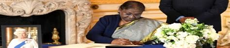 President Murmu Signs Condolence Book For Queen Elizabeth Ii At Lancaster House In London