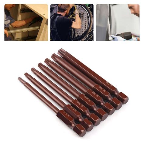 ⚡ไขควงใน 10⚡ ชุดดอกไขควงแม่เหล็ก ก้านหกเหลี่ยม ขนาด 75 มม พร้อมรู สําหรับเจาะ 7 ชิ้น Shopee