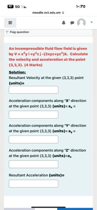 Solved An Incompressible Fluid Flow Field Is Given By Chegg