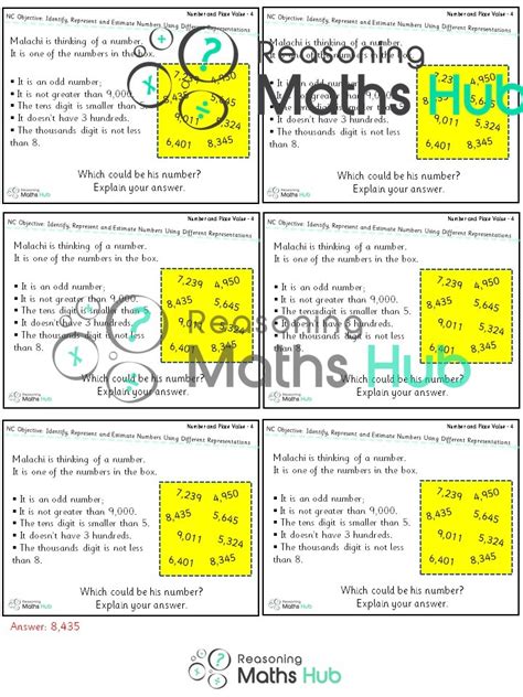Identify Represent And Estimate Numbers Using Different Representations Year 4 Reasoning