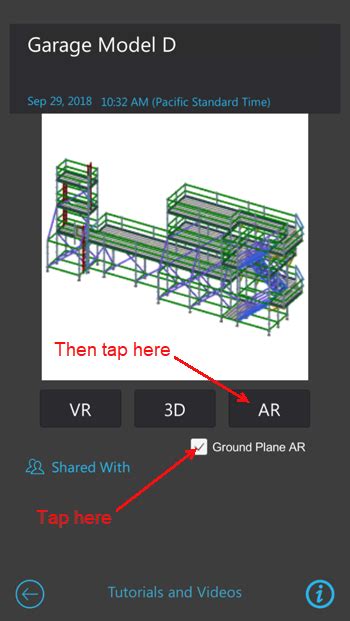 Showing Real World Augmented Reality With Ground Plane