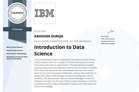 Abhishek Dureja On Linkedin Just Completed A Course On Coursera Introduction To Data Science