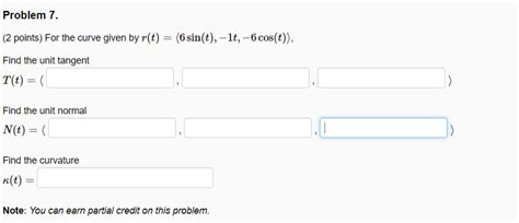 solved for the curve given by r t
