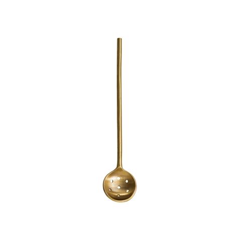 Brass Olive Spoon Gold Leaf Sp