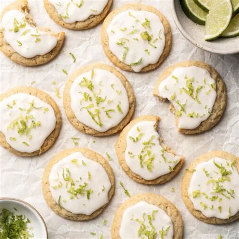 Key Lime Cookies Easy Soft Chewy Lime Glaze Summer Recipe