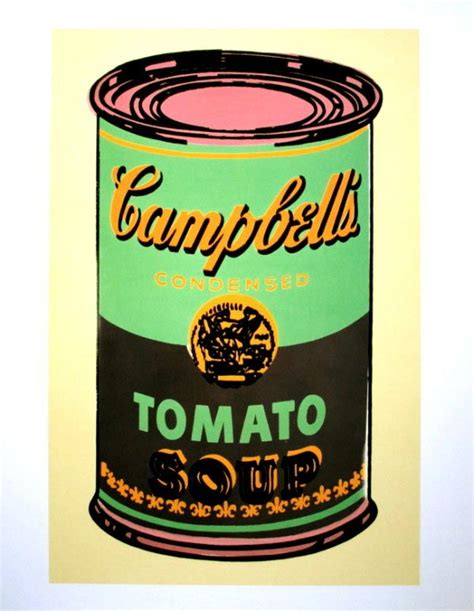 Art Print Andy Warhol Campbell S Soup Can 1965 Green And Purple 36
