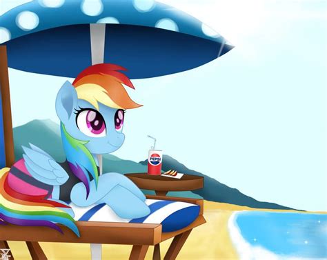 Rainbow Dash On The Beach By Theretroart88 On Deviantart Rainbow Dash
