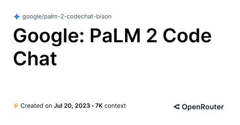 Palm 2 Code Chat Api Providers Stats Openrouter