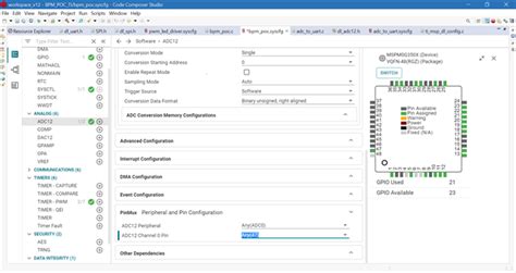 Mspm0g3507 Can Not Configure Adc Pins In Sysconfig Arm Based