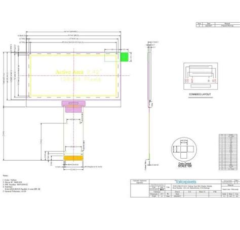 2 42 inch oled 128x64 yellow i2c spi mcu ssd1309