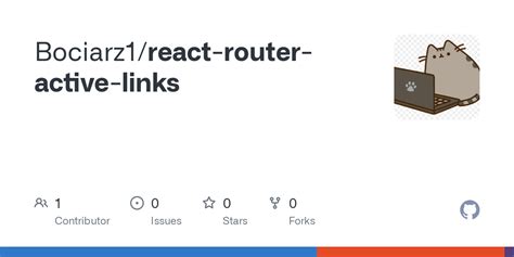 Github Bociarz1react Router Active Links