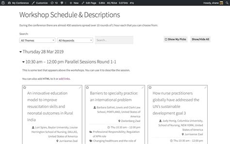 Documentation Conference Scheduler