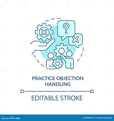 Objection Handling Word Concepts Dark Blue Banner Vector Illustration