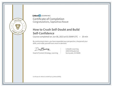 saptashwa rawat on linkedin certificate of completion