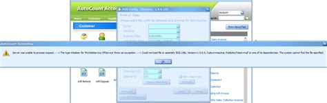 Pos Optical POS Outlet Prompt Error During Check Connectivity AutoCount Resource Center