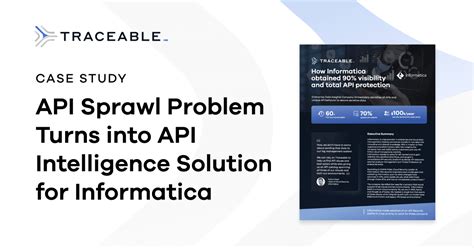 API Sprawl Problem Turns Into API Intelligence Solution For Informatica Traceable API Security