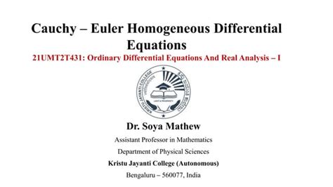 Cauchy Euler Depptx Physics Science