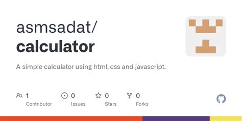 GitHub Asmsadat Calculator A Simple Calculator Using Html Css And Javascript