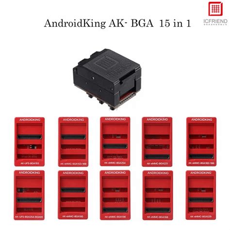 Flash Memory Pvc Icfriend Androidking Ak Bga Emmc 15 In 1 Adapter With For Easyjtag Box At Rs