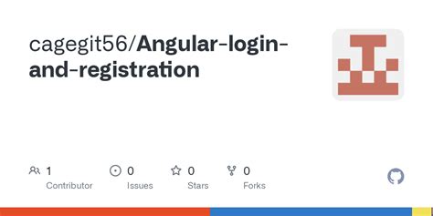 GitHub Cagegit Angular Login And Registration