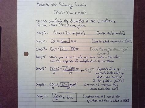Steps For Rewriting Formulas Diagram Quizlet
