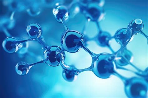 Premium Photo 3d Render Of Molecule Structure On Blue Background Science And Medical