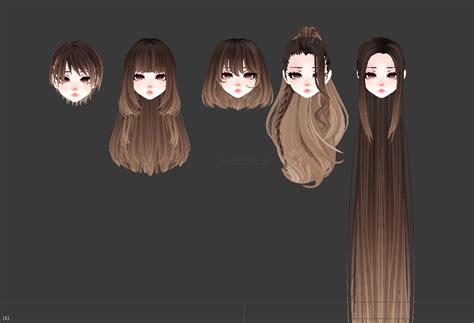 Hair Pack Vrmodels 3d Models For Vr Ar And Cg Projects