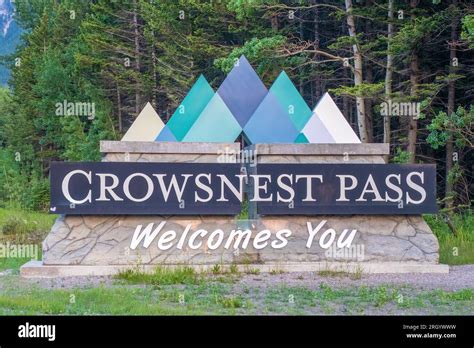 The Crowsnest Pass On The Alberta British Columbia Border Is A Famous