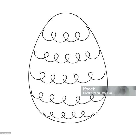 패턴이 있는 부활절 달걀입니다 연속적인 한 줄의 그리기 흰색 배경에 벡터 그림입니다 미니 멀 디자인 요소 아이콘 로고 인쇄