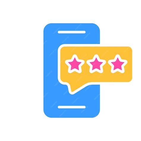 Premium Vector Smartphone With Asterisks Line Icon Evaluation