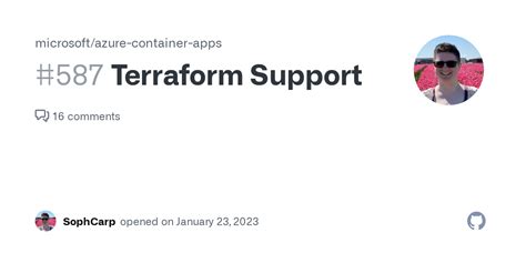 Terraform Support · Issue 587 · Microsoft Azure Container Apps · Github