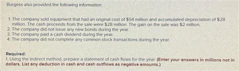 Solved Problem 13 12 Algo Prepare A Statement Of Cash Chegg Com
