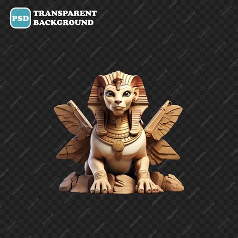 premium psd sphinx icon isolated 3d render illustration