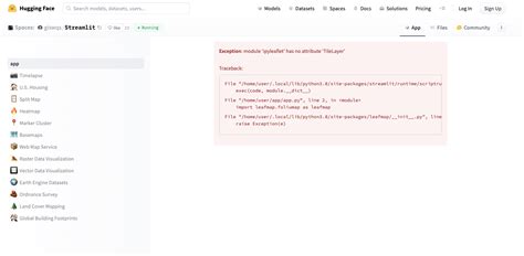 Does The App Still Work Issue Opengeos Streamlit Geospatial Github