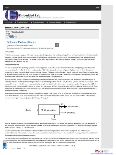 timers and counters pdf timer microcontroller