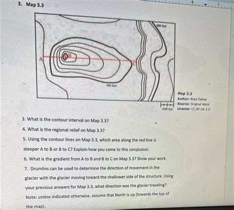 Solved Map What Is The Contour Interval On Map Chegg Com