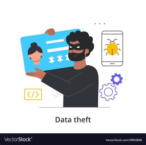 Data Theft Concept Royalty Free Vector Image Vectorstock