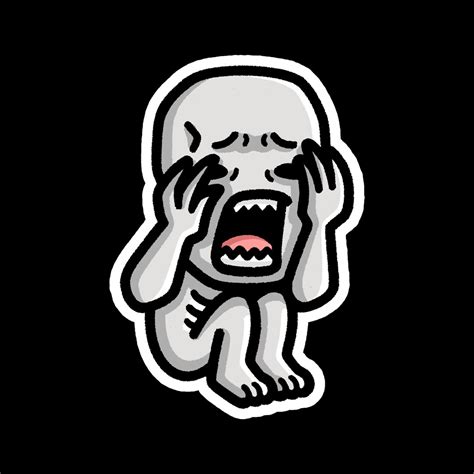 Scp 096 Shy Guy Sticker Chibi Kawaii Cute Cartoon Art Etsy